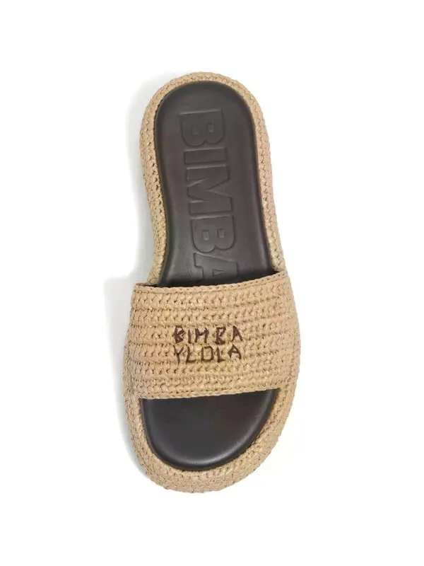 Bimba Y Lola Raffia Platform Sandals