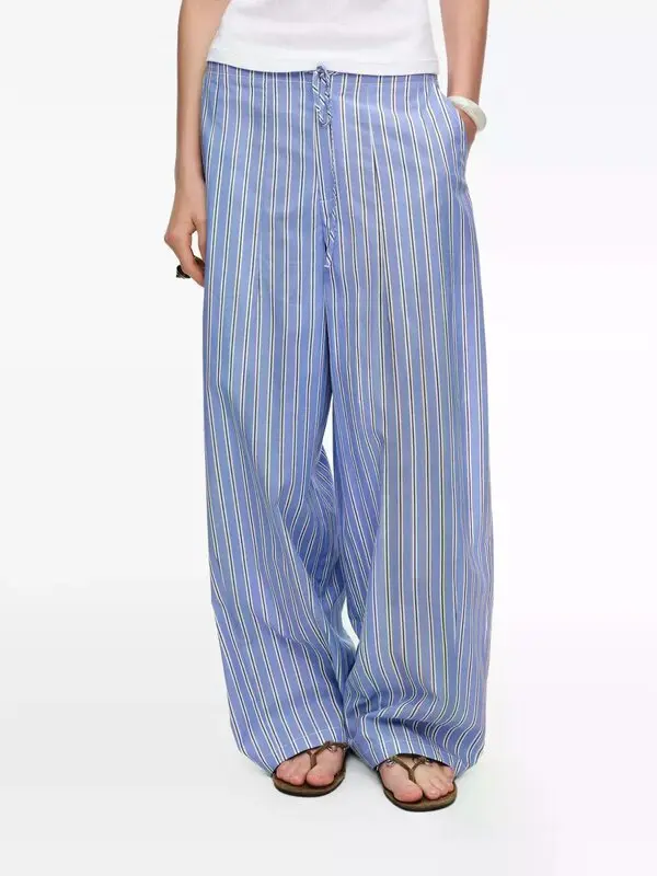 Bimba Y Lola Striped Cotton Drawstring Trousers