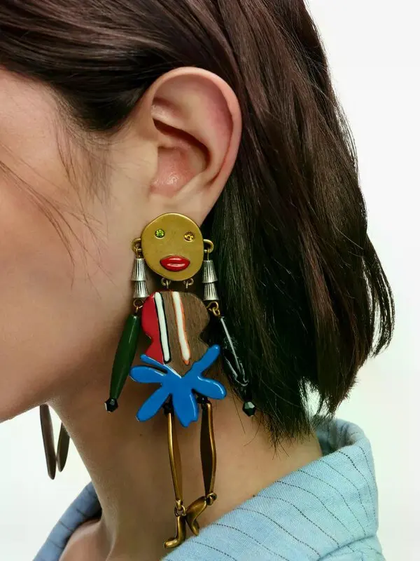 Bimba Y Lola Dancer Motif Drop Earrings