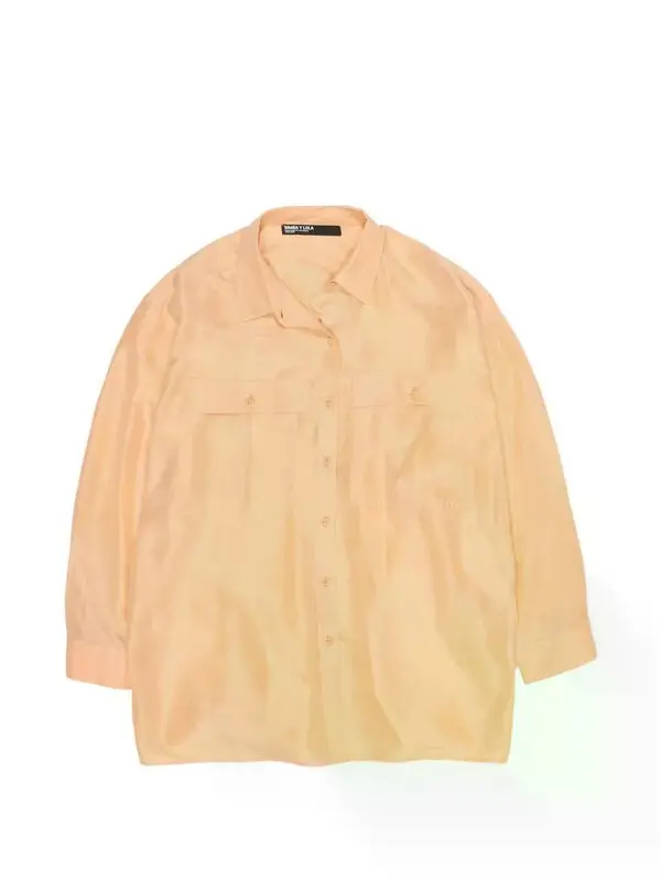 Bimba Y Lola Silk Shirt With Spread Collar And Flap Pockets - Orange