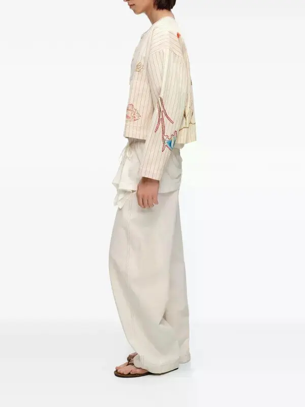 Bimba Y Lola Striped Printed Jacket