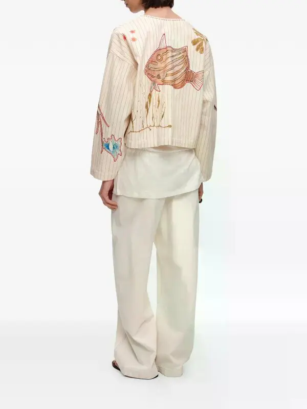 Bimba Y Lola Striped Printed Jacket