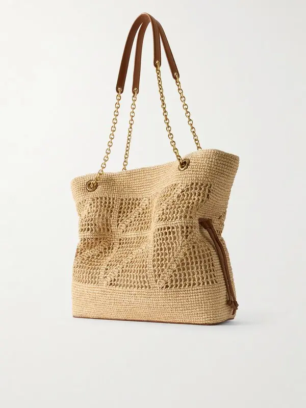 Saint Laurent Jamie Shopping Raffia Shoulder Bag