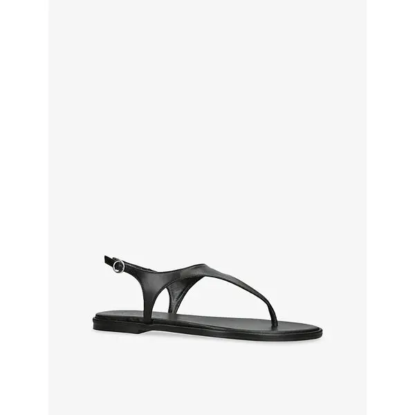 AeydĒ Raine Leather Thong Sandals - Black