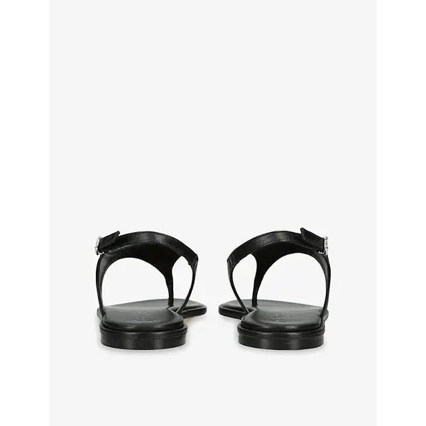 AeydĒ Raine Leather Thong Sandals - Black