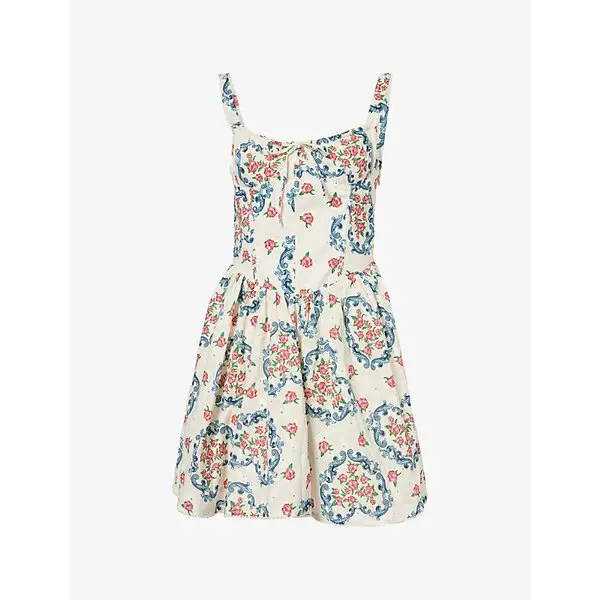 Agua Bendita Spring Cherish Cotton Mini Dress - Multicolor