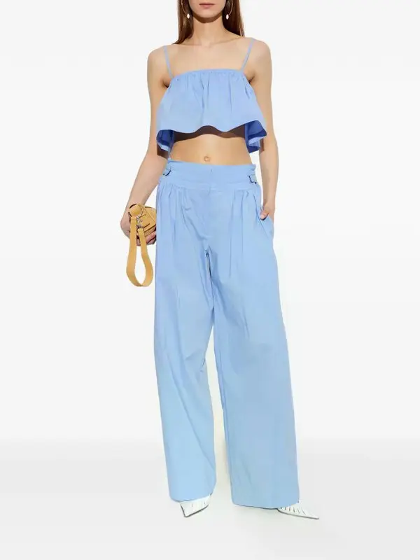 IRO PARIS Pleated Wide Leg Trousers - Blue