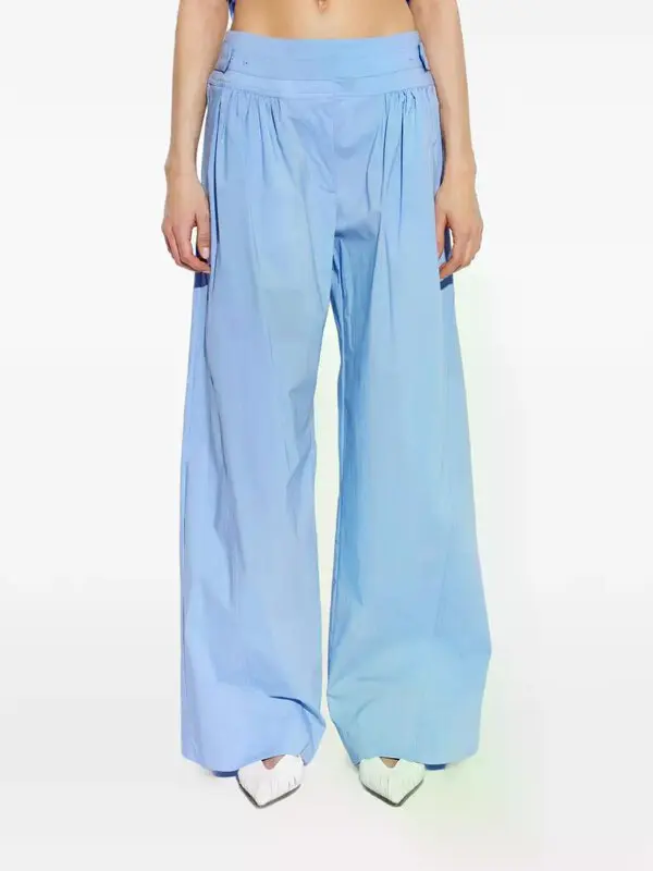 IRO PARIS Pleated Wide Leg Trousers - Blue