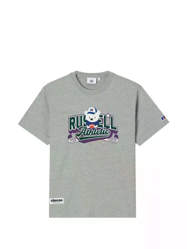 CHOCOOLATE Graphic-print Cotton T-shirt - Grey