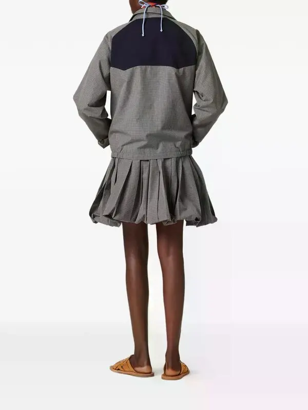 Miu Miu Gingham Check Blouson Jacket
