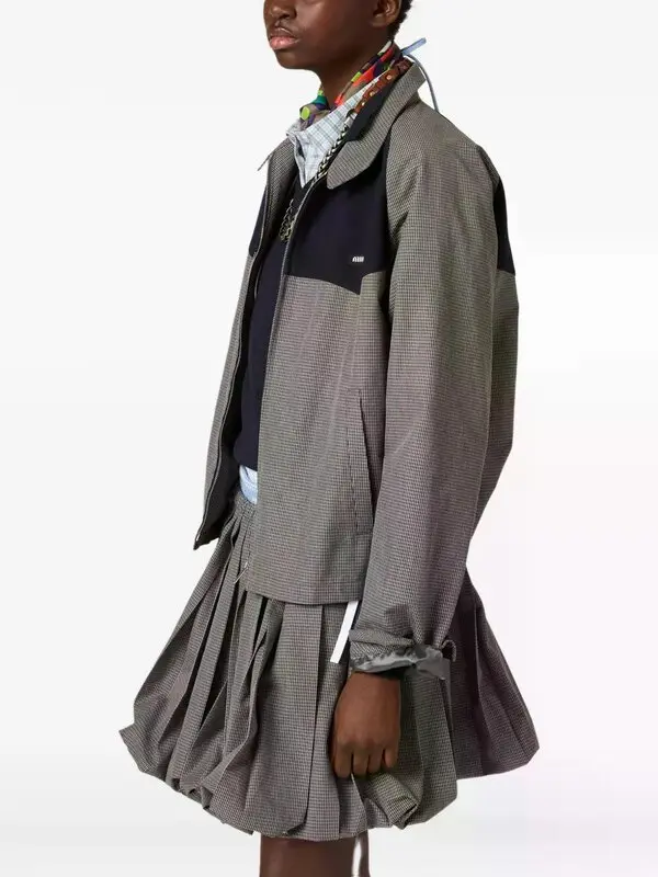 Miu Miu Gingham Check Blouson Jacket