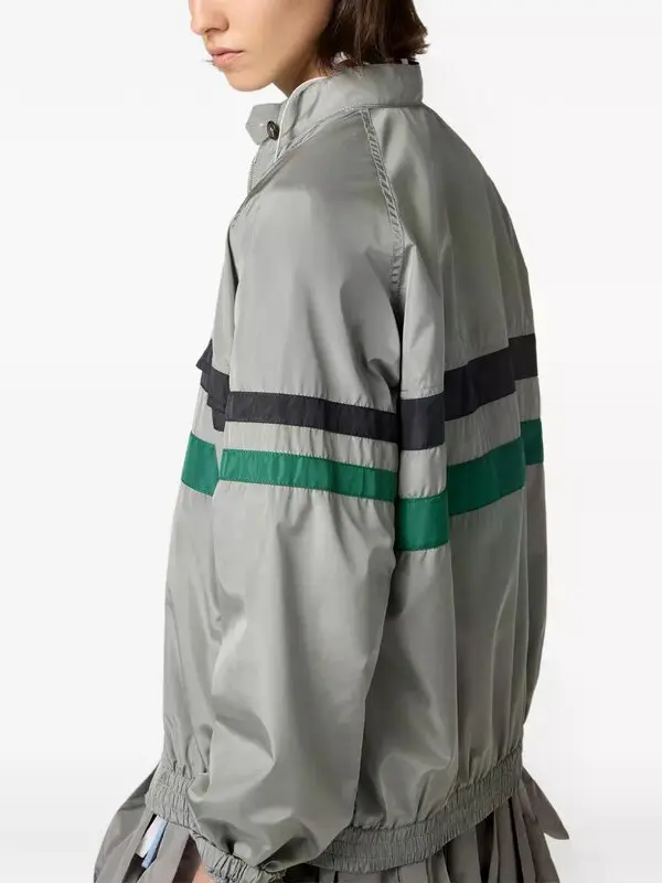 Miu Miu Technical Silk Blouson Jacket - Grey