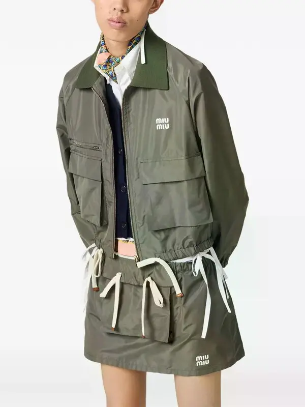 Miu Miu Technical Fabric Blouson Jacket - Green