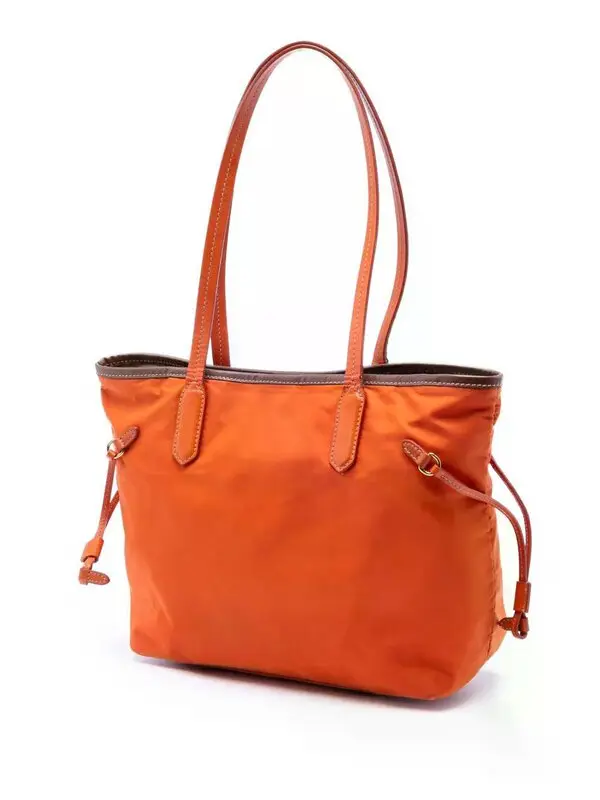 Prada Saffiano Trimmed Tessuto Open Tote Bag