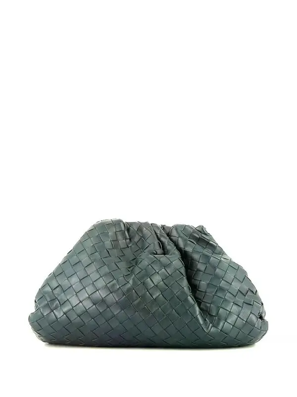Bottega Veneta Pouch Intrecciato Clutch Bag - Blue