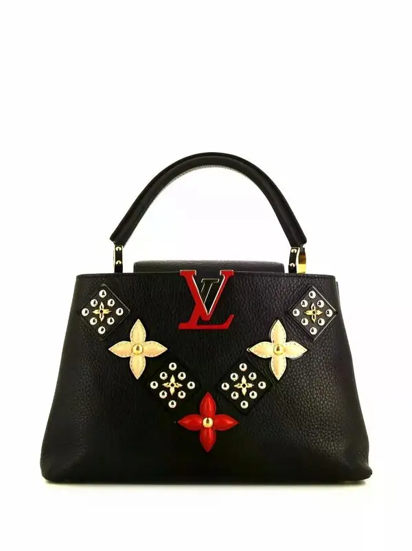LOUIS VUITTON Capucines Pm 2-way Bag - Black