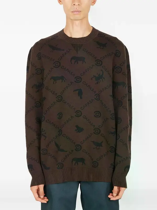 CAPASA MILANO Monogrammed Crew Neck Sweater