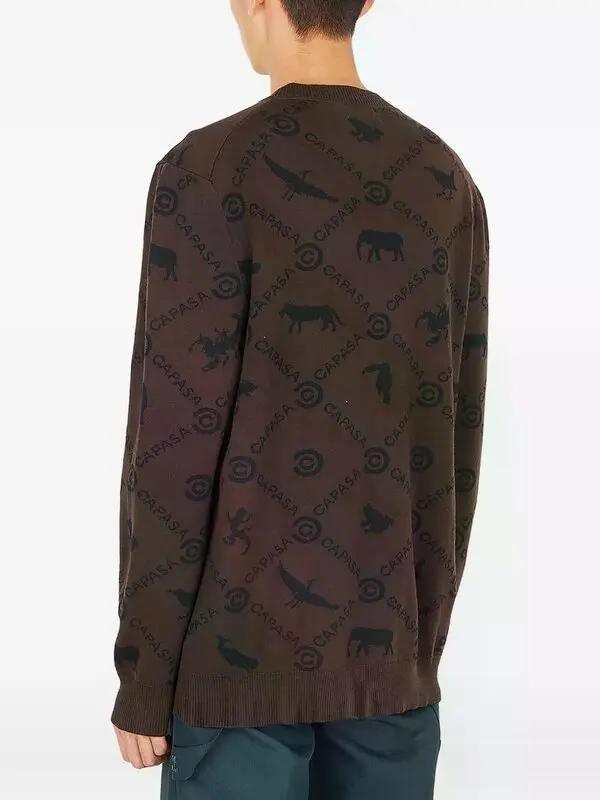 CAPASA MILANO Monogrammed Crew Neck Sweater