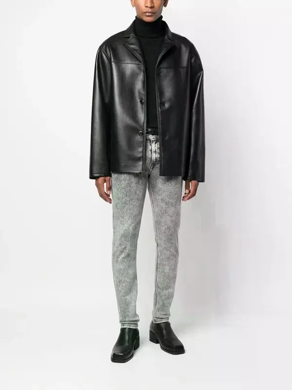 DIESEL® Marble Pattern Skinny Jeans - Grey