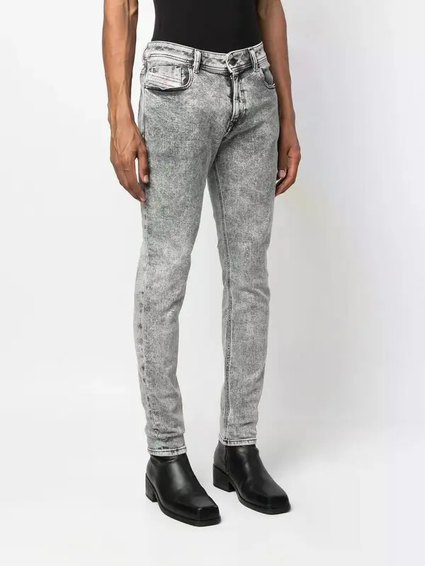 DIESEL® Marble Pattern Skinny Jeans - Grey