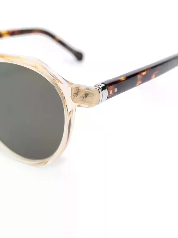 LESCA Round Frame Sunglasses