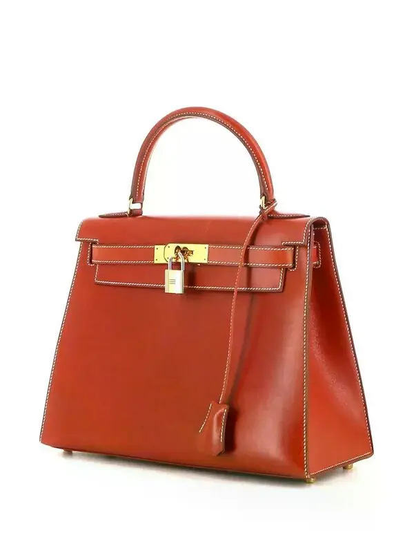 Hermès Kelly 28 Two-way Bag In Box Calf Leather - Red