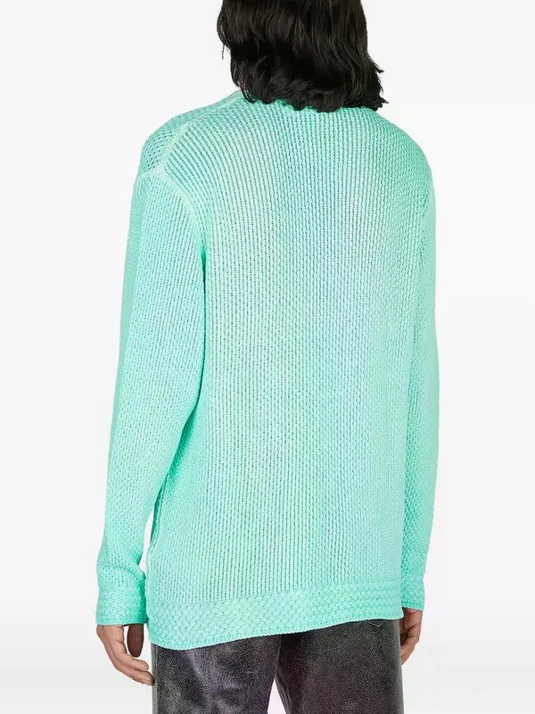 Guess V-neck Open Knit Cotton Sweater