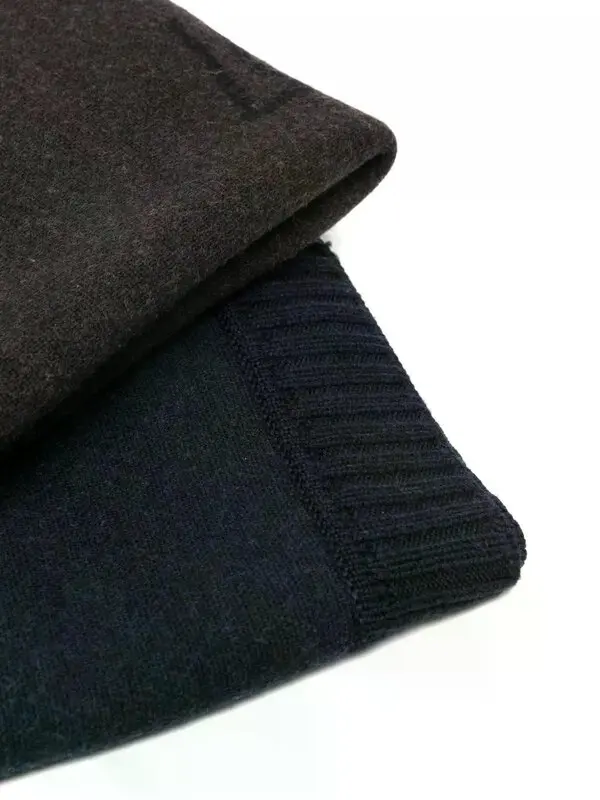 Loewe Colour-block Ribbed-trim Blanket