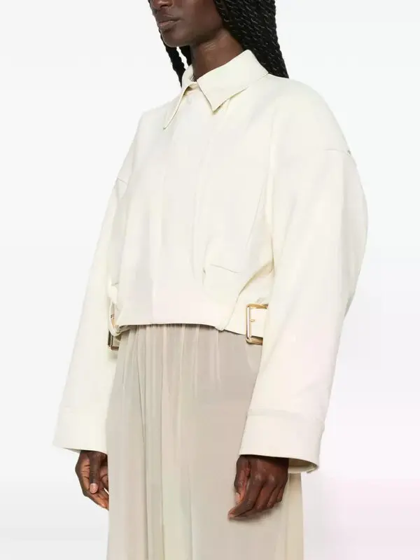 Sportmax Cropped Buckle-detail Jacket