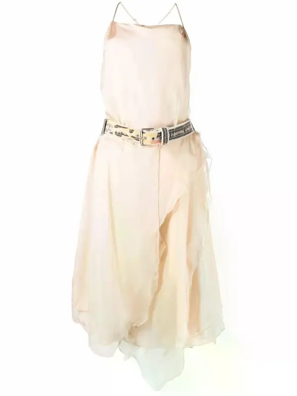 DIESEL® D-claes Asymmetric Silk Dress - Neutrals