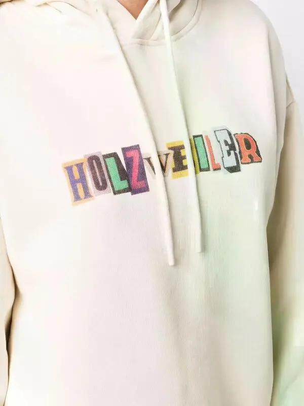 HOLZWEILER Logo Print Organic Cotton-modal Blend Hoodie