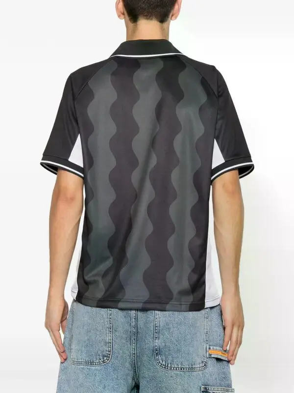 REPLAY Wave-pattern Polo Shirt - Grey