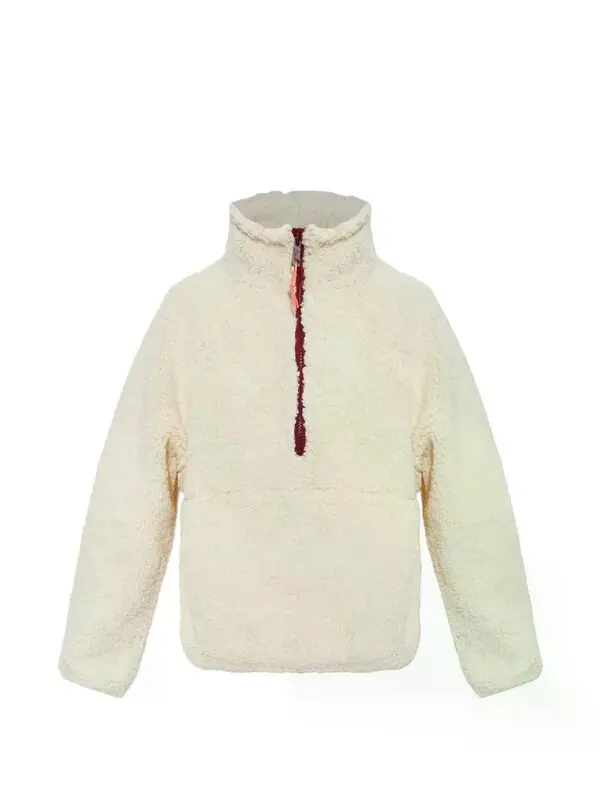 The Upside Harlow Fleece Quarter-zip Pullover - Neutrals