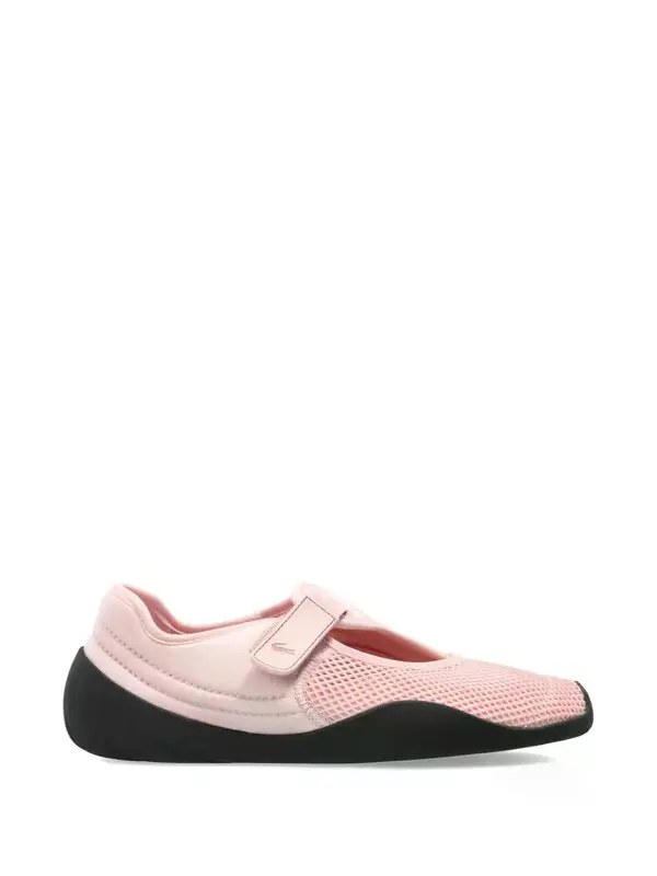 Lacoste Low Mystere Mesh-panel Touch-strap Sneakers - Pink