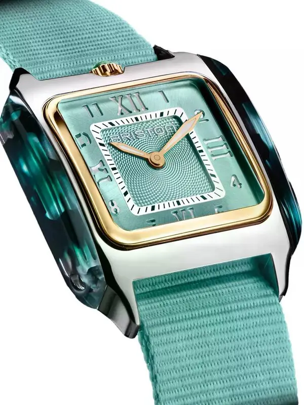 BRISTON Streamliner Kennedy 30mm Watch With Tortoiseshell Acetate Bezel