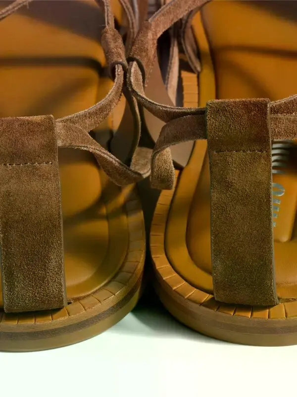 Miu Miu Suede Gladiator Sandals - Brown