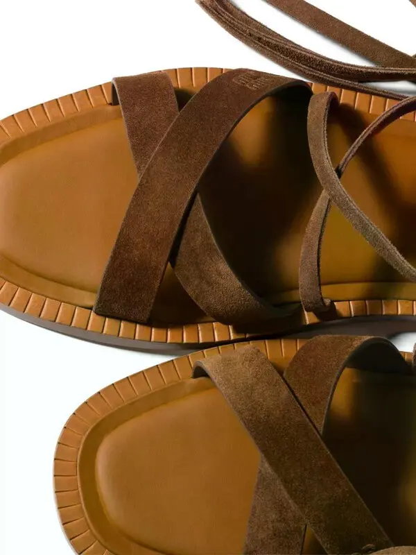 Miu Miu Suede Gladiator Sandals - Brown
