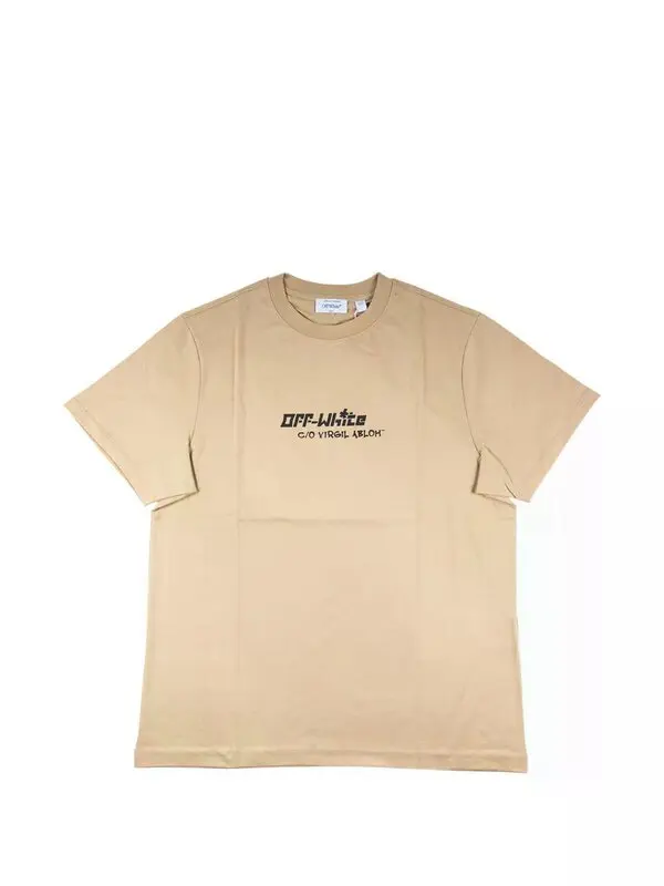 Off-White Cryst Croco Logo-print Slim-fit T-shirt