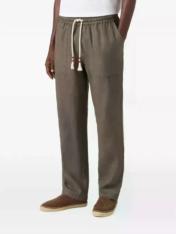 MC2 SAINT BARTH Drawstring Waist Linen Trousers