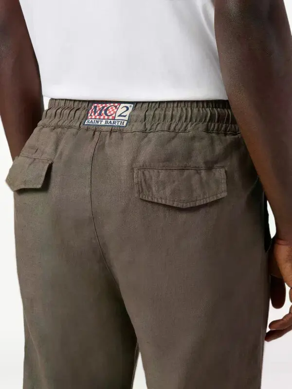 MC2 SAINT BARTH Drawstring Waist Linen Trousers