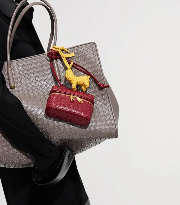 Bottega Veneta Intrecciato Leather Rabbit Charm - Yellow