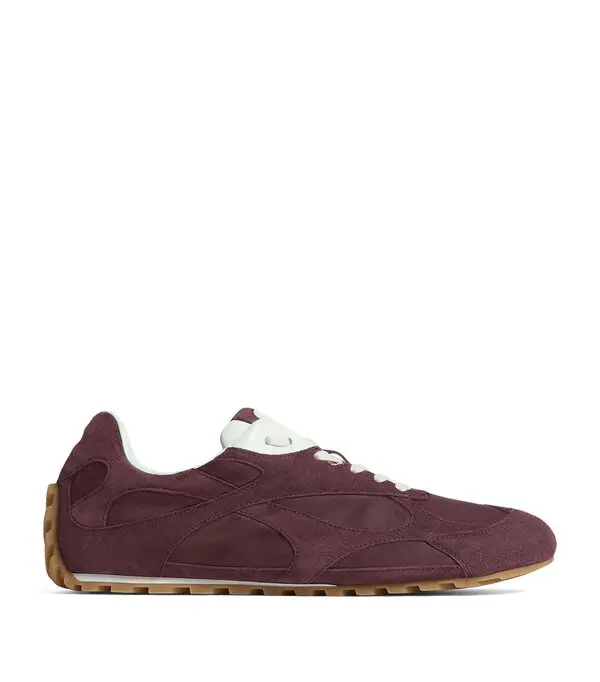 Bottega Veneta Suede Orbit Flash Sneakers - Red