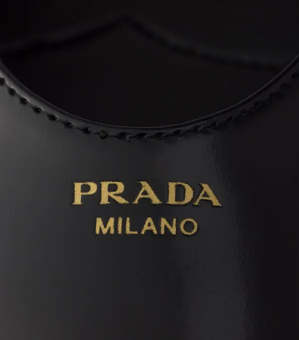 Prada Leather Logo Ballet Flats