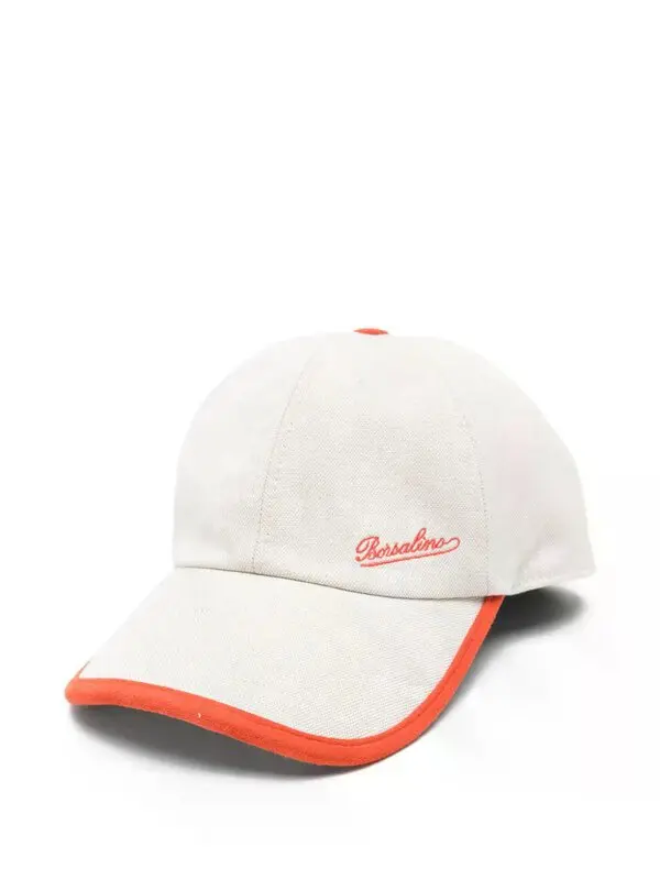 Borsalino Embroidered Baseball Cap - Neutrals
