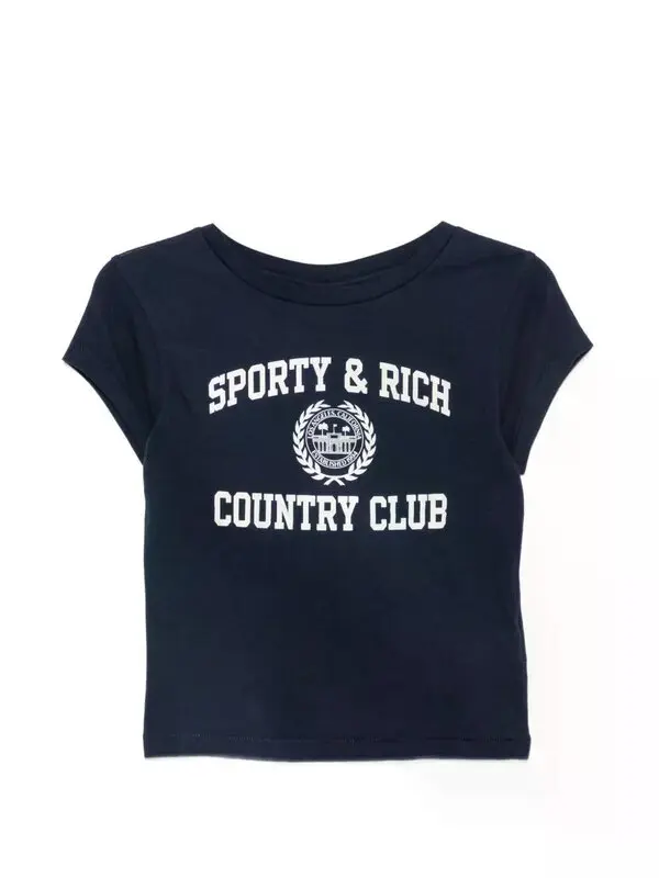 SPORTY & RICH Logo-print T-shirt - Blue