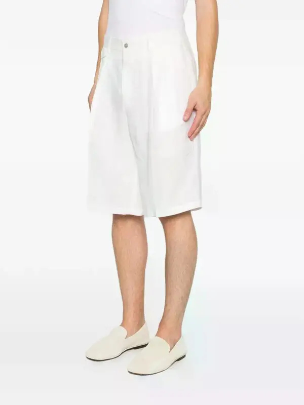 BRIGLIA 1949 Tailored Pleated Shorts - White