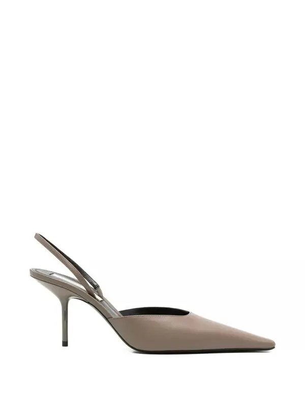 Victoria Beckham Pointed Toe Slingback Pumps - Grey
