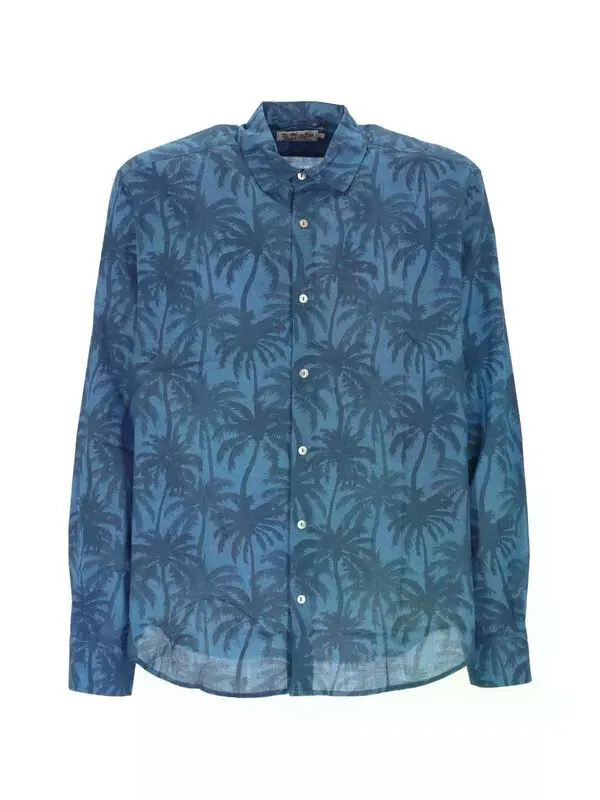 MC2 SAINT BARTH Palm-tree-print Long-sleeve Shirt