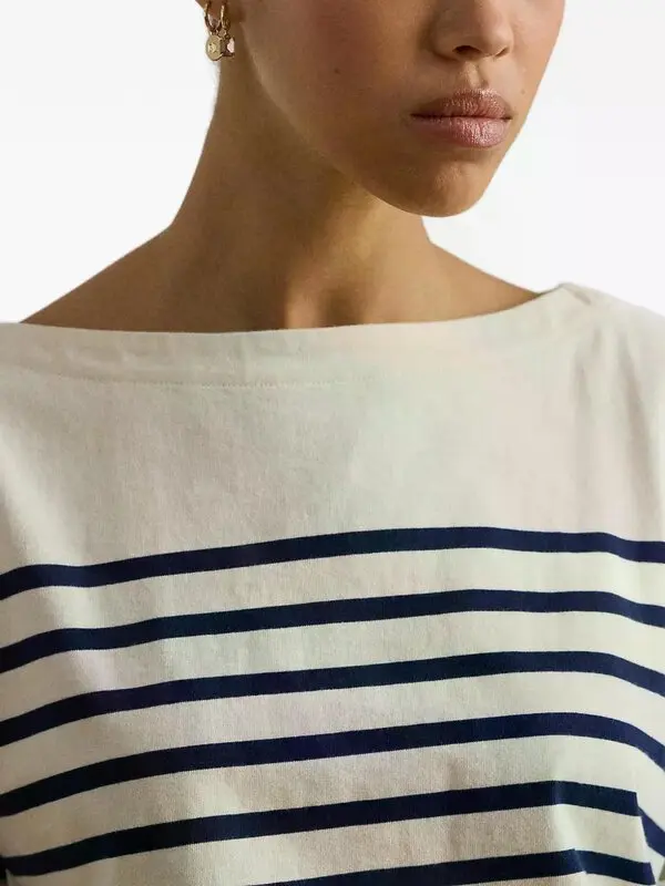 Ralph Lauren Striped Boat-neck Sweatshirt