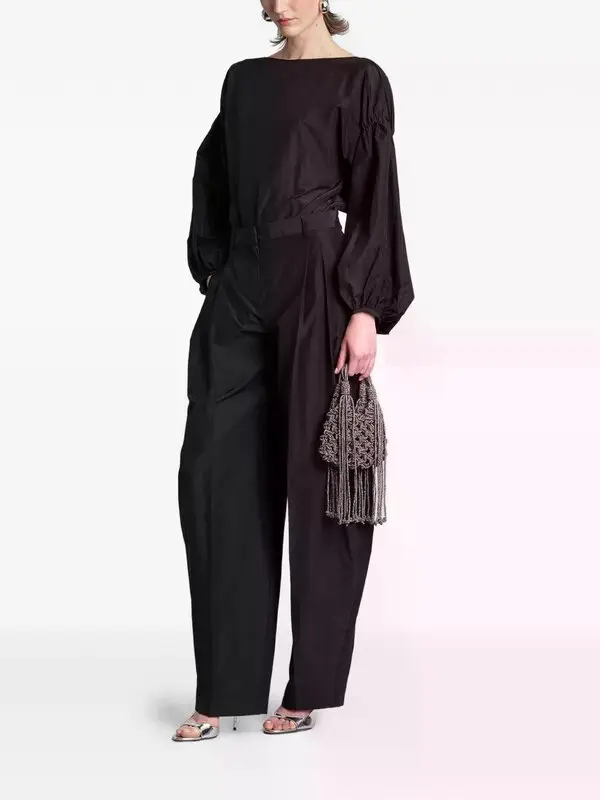 Andamane Clara Balloon-sleeve Bodysuit - Black